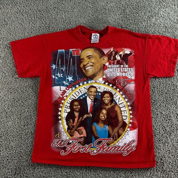Delta | Shirts & Tops | Barack Obama Shirt Boys Extra Large Red The ...